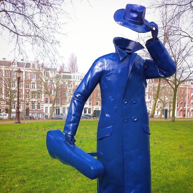 The Blue Violin Player at Marnixplantsoen | Amsterdam for Visitors